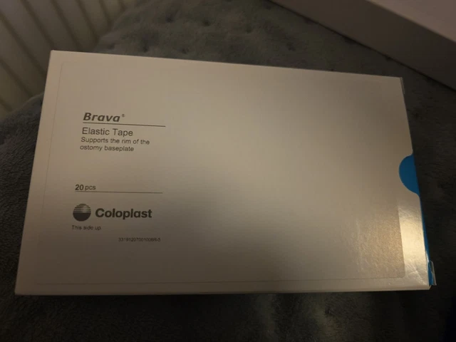 COLOPLAST BRAVA ELASTIC Tape Box of 20 12070 ostomy care pouch, stoma ...