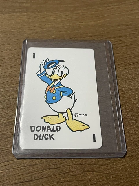 VINTAGE WALT DISNEY 1960s DONALD DUCK CARD GAME PLAYING CARD RARE ...