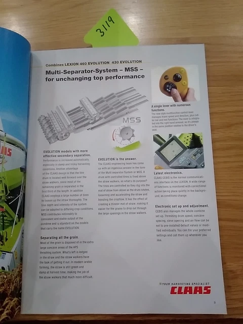 CLAAS COMBINE TEDDER Mower Baler Forage Harvester Sales Brochures £8.12 ...
