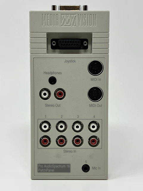 VINTAGE MEDIA VISION Pro Audio Spectrum 16 Patch Panel External VGA ...