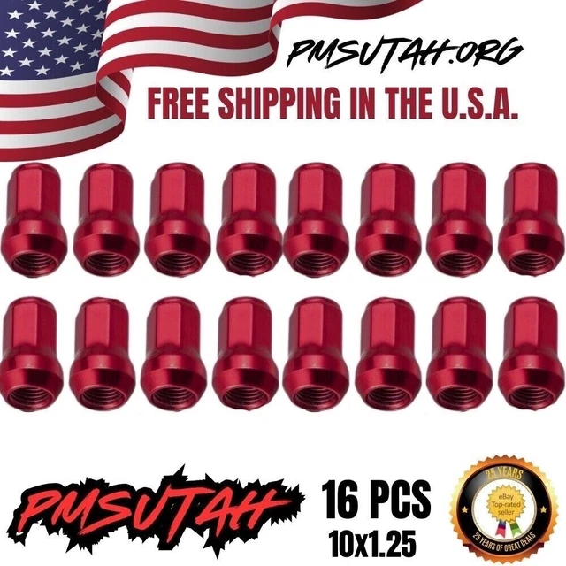 16 LUG NUTS 2025 Polaris RANGER 150 Bulge Wheel Rim Nut Red $40.95 ...