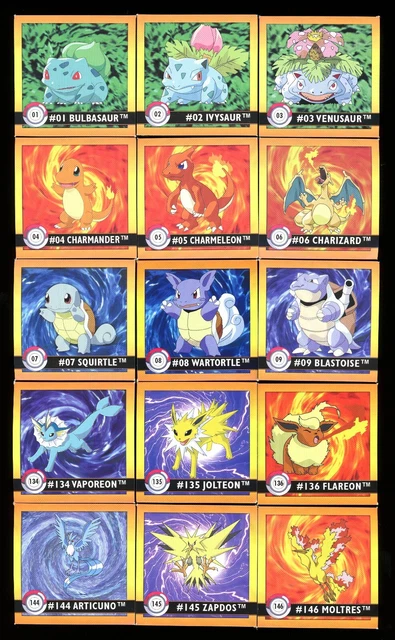 POKEMON STICKERS SERIES 1 Artbox Nintendo - Choose Your Sticker - Pack ...