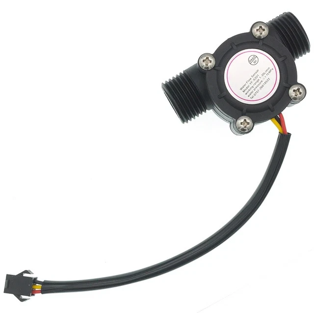1/2'' WATER FLOW Sensor Control Effect Flowmeter Hall 1-30L/min YF-S201 ...