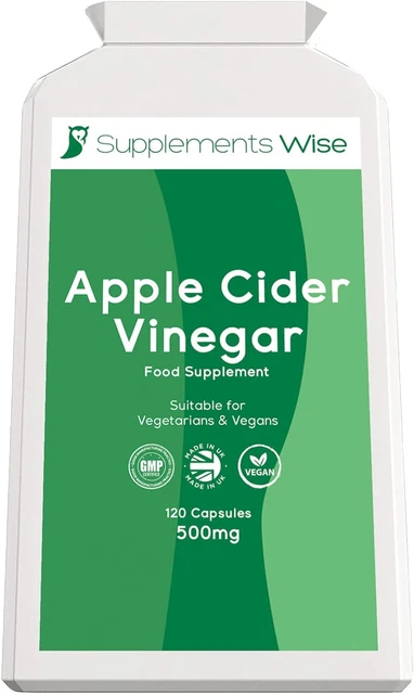 APPLE CIDER VINEGAR Capsules - High Strength ACV - 120 X 500Mg ...