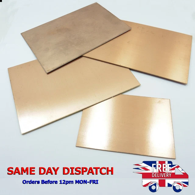 PCB BAKELITE/FIBERGLASS PRINTED Circuit Copper Clad Test Board Plate FR ...