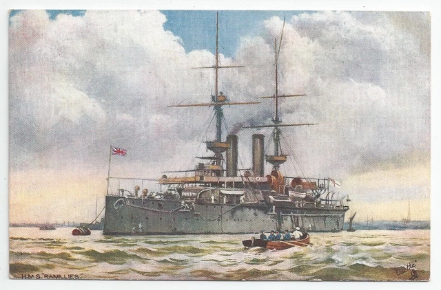 HMS RAMILLIES ROYAL Sovereign class Battleship Royal Navy PC £10.00 ...