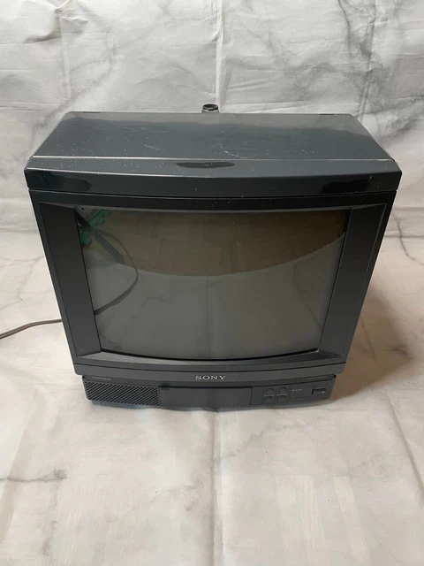 SONY TRINITRON 13& CRT Retro Gaming Color TV Coaxial Only KV-13TR10 ...