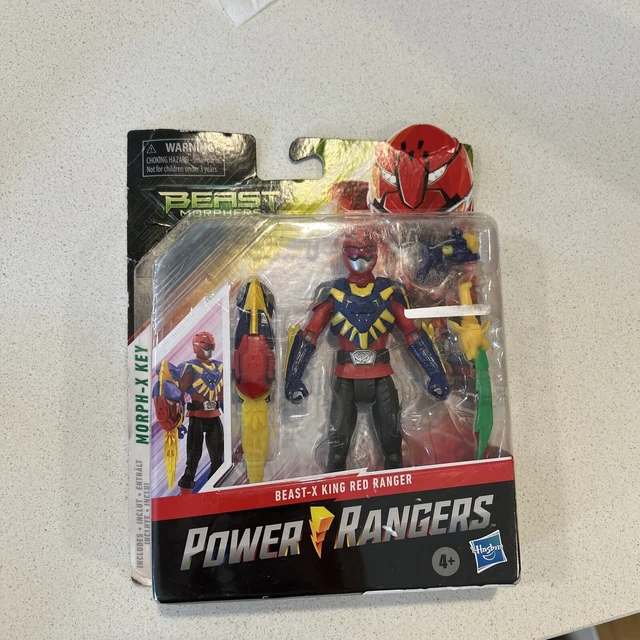 HASBRO POWER RANGERS Beast X KING RED RANGER Morphers With Morph-X Key ...