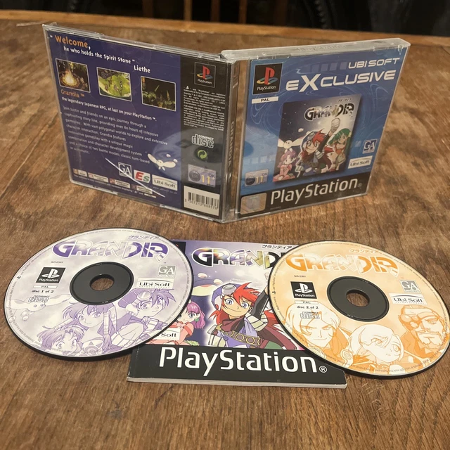 GRANDIA SONY PLAYSTATION PS1 Rare Ubisoft Exclusive Edition - 2 Disques ...