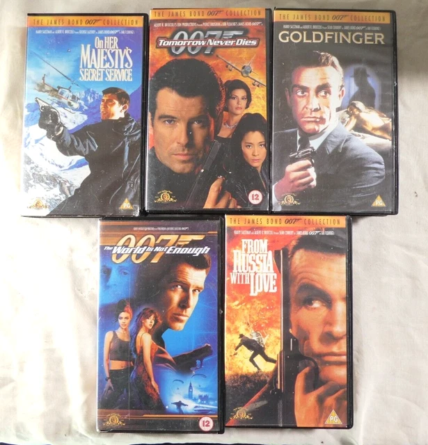 VINTAGE VHS CASSETTE SEALED Job Lot Bundle - Theme : James Bond 007 £0.99 - PicClick UK