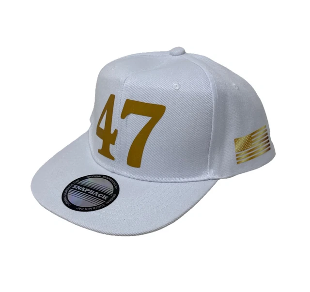 47 HAT CHARLIE Kirk Gold White Dad Hat Trump Low Profile Hat Gold ...