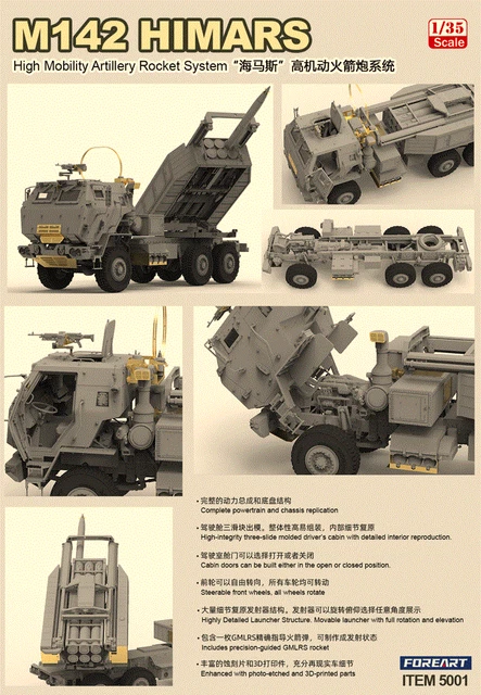FOREART 1/35 5001 M142 HIMARS High Mobility Artillery Rocket System £41 ...