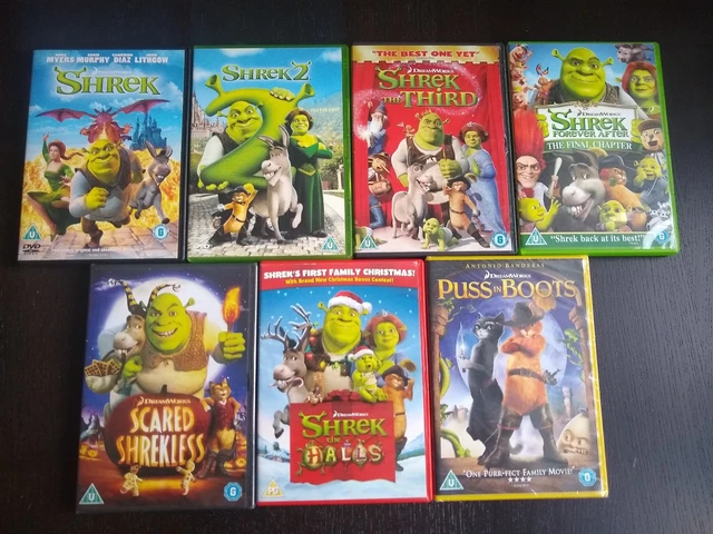 SHREK 7 DVD Complete Movie Bundle Collection Children Dreamworks Free ...