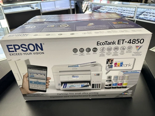 EPSON ECOTANK ET-4850 All-in-One Wireless Color Inkjet Printer Scanner ...