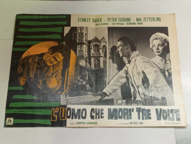 FOTOBUSTA CINEMA L'UOMO CHE MORI' TRE VOLTE Quentin Lawrence 3 EUR 10 ...