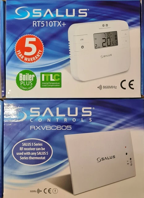 SALUS VAILLANT WIRELESS Programmable Room Thermostat RF Stat RT510TX ...