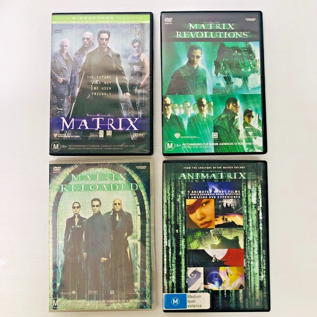 THE MATRIX TRILOGY Bundle + The Animatrix (4 Movies) Reg 4 | Action ...