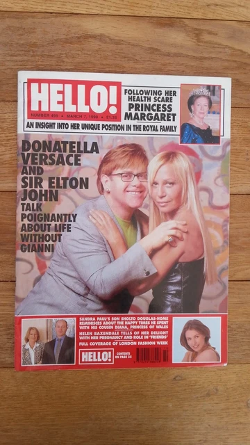ELTON JOHN DON VERSACE PAMELA ANDERSON CHRISTOPHER REEVE Hello magazine ...