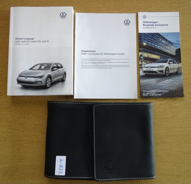 GENUINE VW GOLF Gti Gtd R 2019-2024 Owners Manual Handbook Audio Manual ...