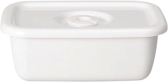 NODA HORO ENAMEL whiteseries Storage Container Rectangular Deep S $40. ...