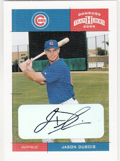 2004 DONRUSS TEAM Heroes Autograph JASON DUBOIS Auto Cubs EUR 2,21 ...