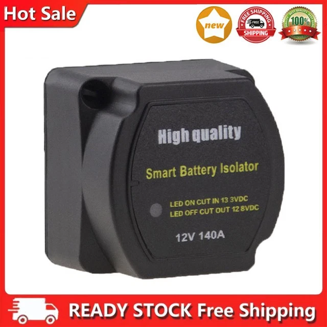 12V SMART RELAY Sensitive 140 Amp Battery Isolator Kit for Cars RVs ...