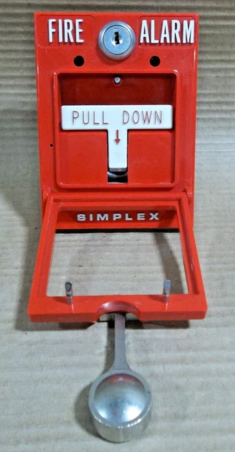 SIMPLEX 2099-9103 PULL Down Station Fire Alarm Double Action With Glass ...