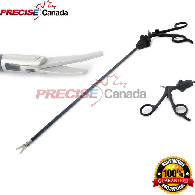 MEDICAL LAPAROSCOPIC SURGICAL Double Action Curved Scissors Reusable LP ...