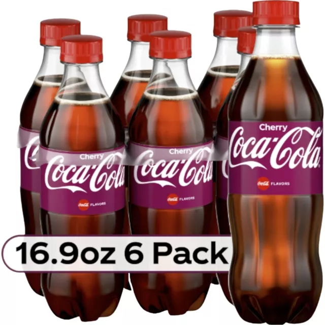 CHERRY COKE COCA Cola Soda Pop Pack of 6 16.9oz Bottle Soft Drinks Soda ... CHERRY COKE COCA Cola Soda Pop Pack of 6 16.9oz Bottle Soft Drinks Soda ...