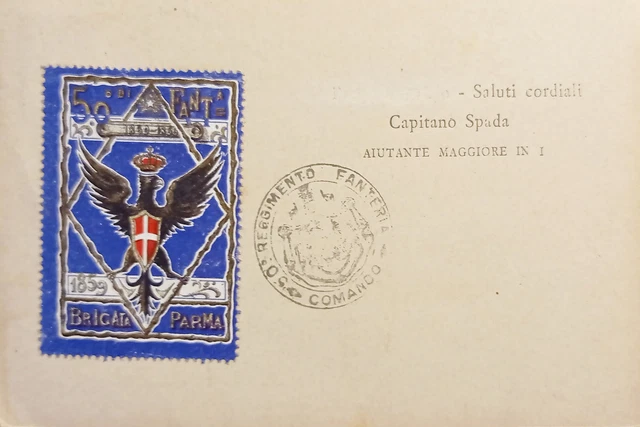 CARTOLINA MILITARE - 50^ reggimento Fanteria - Brigata Parma - 1910 EUR 9,99 - PicClick IT