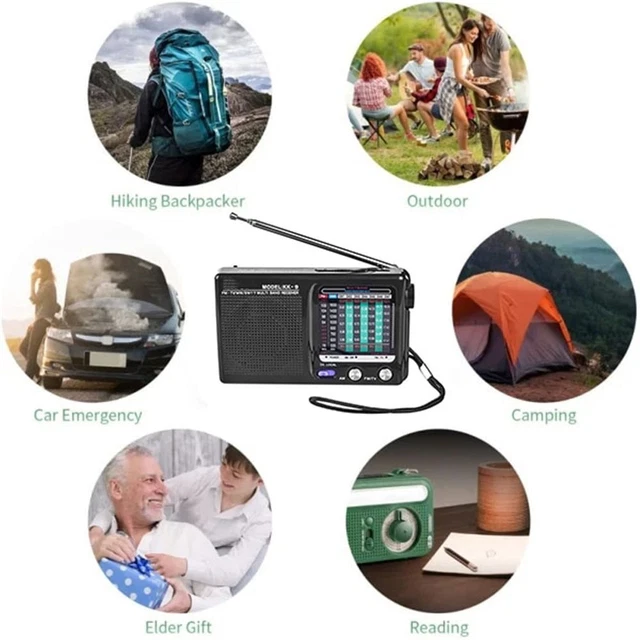 AM FM RADIO Multifunctionl Radio Telescopic Antenna Pocket Size Battery ...