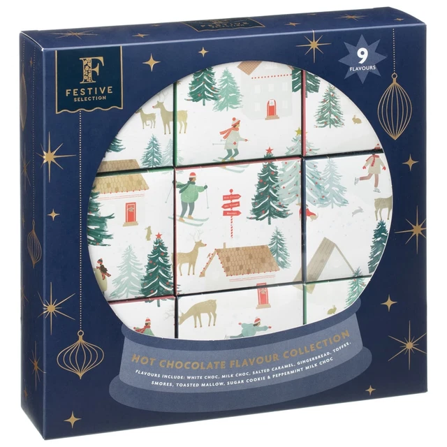 9PK FESTIVE SELECTION Hot Chocolate Gift Box Set Perfect Christmas Gift ...