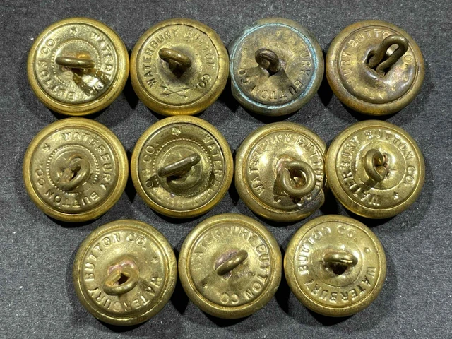 LOT X11 WW2 WWII US Army Military Uniform Buttons Waterbury Button Co ...