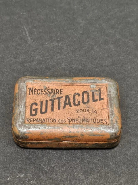 ANCIENNE BOITE RUSTINE GUTTACOLL vélo ancien french tin case patch ...