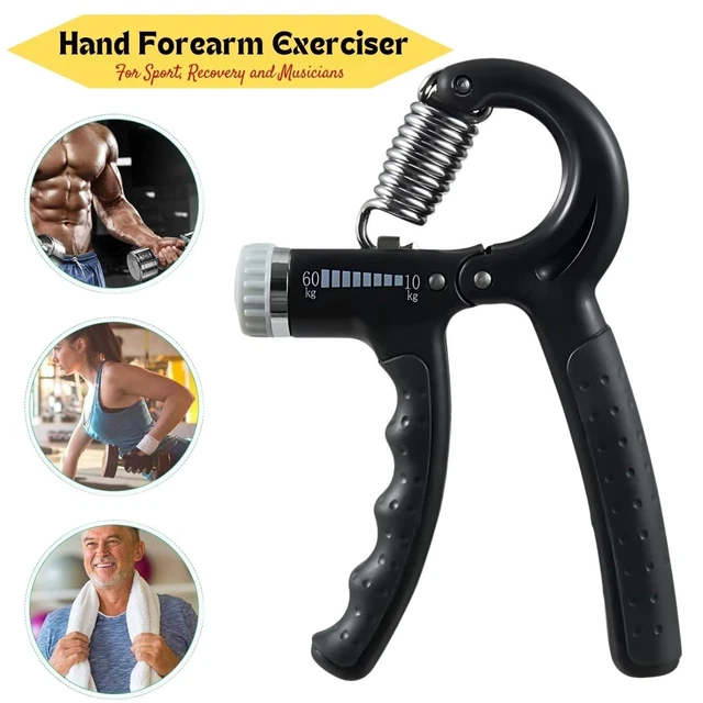 10~60KG ADJUST POWER Hand Grip Forearm Exerciser Gripper Strengthener ...