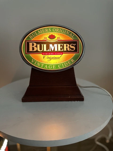 BULMERS CIDER ILLUMINATED Bar Top Pub Pump Font Sign Advertising Beer ...