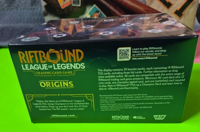 RIFTBOUND LEAGE OF Legends TCG Origins Booster Box (24 packs) ENG - NEW ...