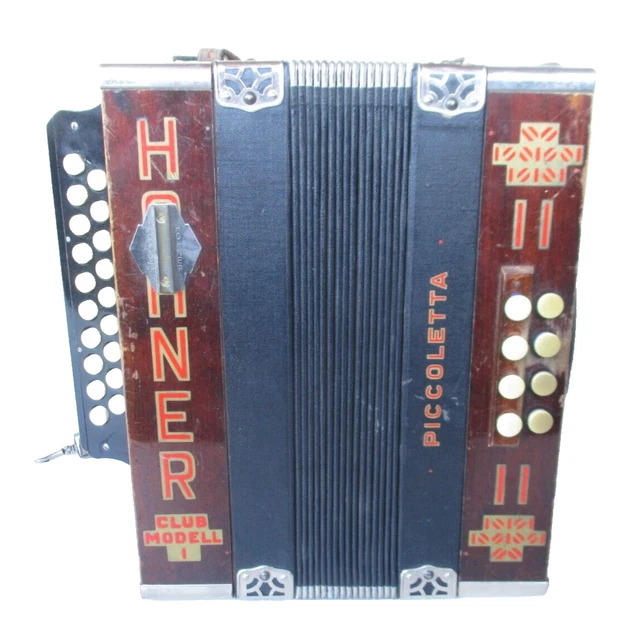 HOHNER PICCOLETTA AKKORDEON 30er Jahre Club Modell 1 mit Anleitung ...