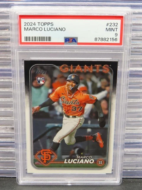 CARTA ROOKIE 2024 Topps Series 1 Marco Luciano RC #232 PSA 9 nuove di zecca Giants (56) EUR 0,92 ...