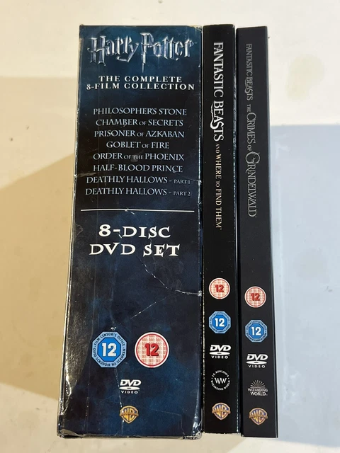 HARRY POTTER COMPLETE Collection And Fantastic Beasts Dvd Bundle 10 ...
