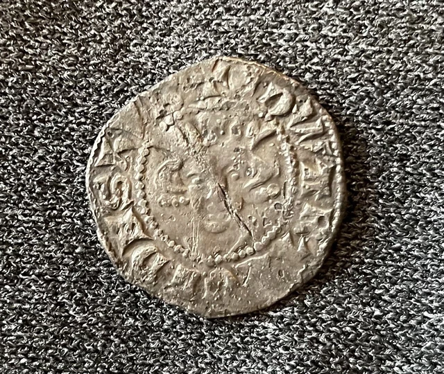 BRITISH SILVER HAMMERED coin Penny of King Edward Metal detector find £25.00 - PicClick UK