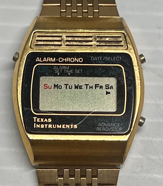 VTG TEXAS INSTRUMENTS Mens Quartz Alarm-Chrono Digital Watch 70’s - 80 ...