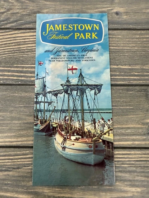 VINTAGE JAMESTOWN FESTIVAL Park Brochure 1960s Colonial Williamsburg ...