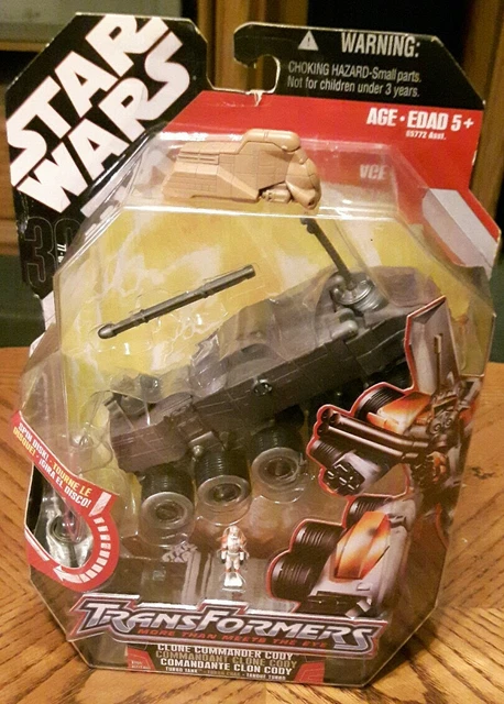 STAR WARS TRANSFORMERS Clone Commander Cody Turbo Tank,Hasbro 2007 ...