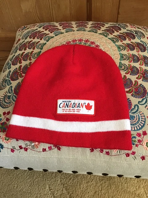MOLSON DETROIT RED Wings NHL Ice Hockey Skull Cap Beanie Woolly Knitted ...