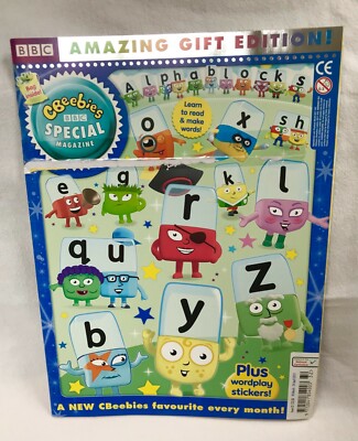 CBEEBIES BBC MAGAZINE Issue:163 Alpha Blocks Alphablocks A-Z Magnet ...