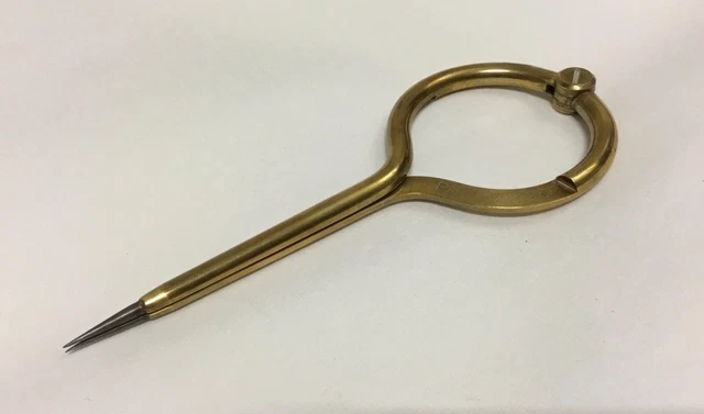 VINTAGE 1968 BRASS Royal Navy navigation map chart dividers 7" PATT No ...