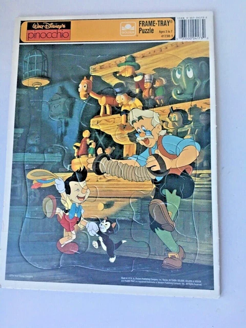VINTAGE DISNEY Puzzle Pinocchio and Geppetto Frame-Tray Jigsaw Puzzle £ ...