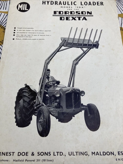 FORDSON DEXTA HYDRAULIC fdx loader by ernest doe of Maldon vintage item ...