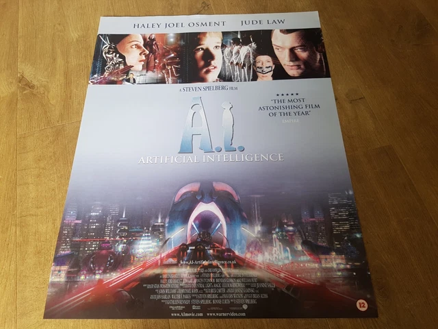 AI ARTIFICIAL INTELLIGENCE . 2001 ORIGINAL MOVIE POSTER vintage 24 ...